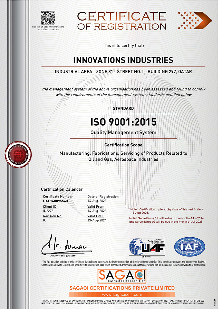 Certificates – Innovation industries